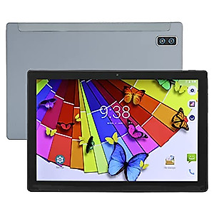 Jaerb 10.1in Tablet, 1080x1920 Gaming Tablet Built in GPS Grey for Business (US Plug)