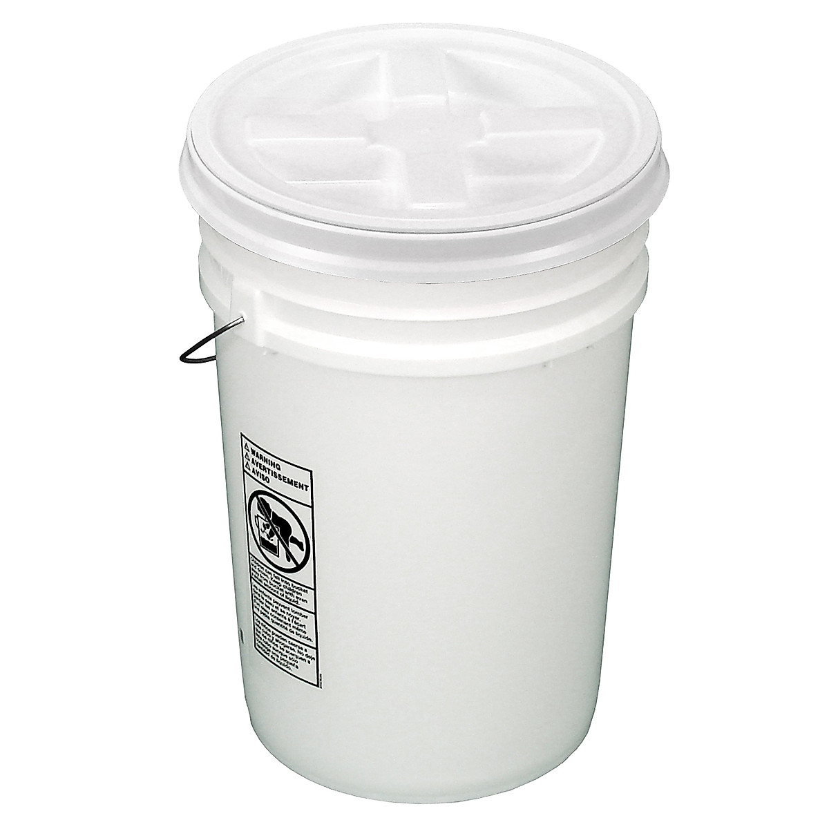 Bucket Kit, Two White 6-Gallon Buckets with White Gamma Seal Lids