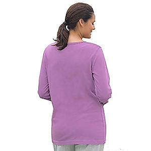 Woman Within Women's Plus Size Perfect Long-Sleeve Crewneck Tee Shirt - 3X, Black