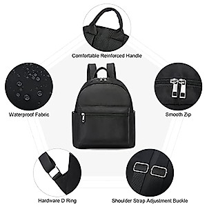 LOVEVOOK Mini Backpack for Women Purse Fashion Small Black Backpack for Girls Waterproof