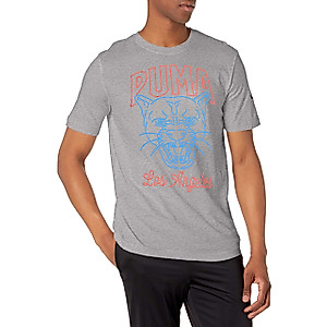PUMA Men's City Attack Tee, Medium Gray Heather, M