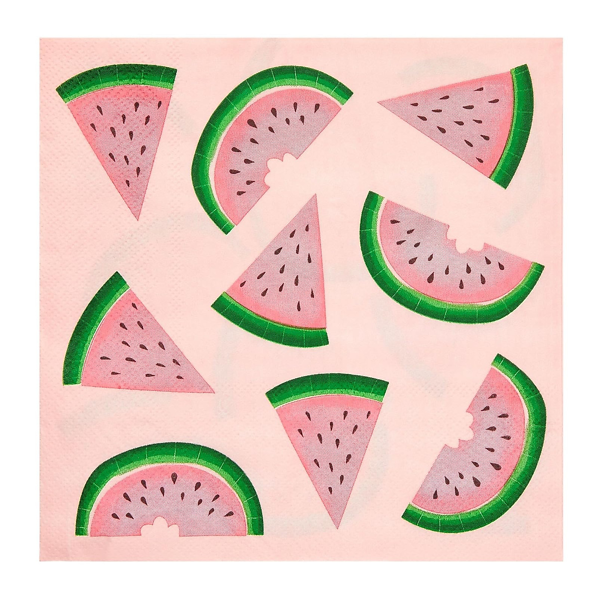 288-Pieces Watermelon Party Supplies with Plates, Napkins, Cups, and Cutlery, One In A Melon Party Decorations for Girls Summer Birthday Party, Baby Shower (Pink, Serves 48)