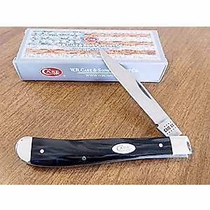 Case XX 23677 Black Pearl Kirinite Handle 1 Blade Slimline Trapper, 101048 SS.