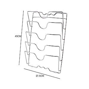 SAVICOS Wall Door Mount Pot Lid Rack,Kitchen Storage and Cabinet Organizer Holder,Chrome Finish