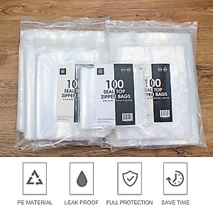 6" X 9" (1000 Bags) 2 Mil Clear Reclosable Zip Plastic Poly Bags, Quart with Resealable Lock Seal Zipper