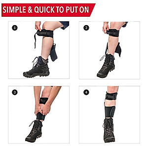 POLICE Ankle Holster for Concealed Carry, Leg Gun Holster Pistol Airsoft Holsters, Comfortable & Durable Gun Holsters for Women Man, Left Right Handed - Universal Fits Various Gun Sizes and Brands.