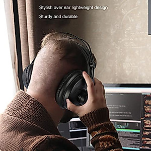 Shanrya Stereo DJ Headphones Studio Headphones with an Headband