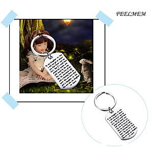 FEELMEM To My Daughter-In-law Keychain I Did Not Get To Choose You That Honor Was My Son's Wedding Jewelry Daughter in Law Gift(silver)