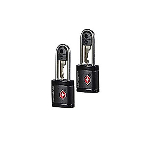 Samsonite Global Travel Accessories - TSA Lock with Key, Black, 6 centimeters, TSA Key Luggage Lock 2X