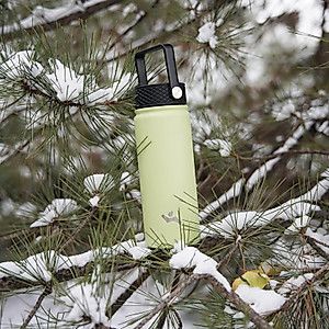 Konokyo Insulated Water Bottle with Straw,32oz 3 Lids Metal Bottles Stainless Steel Water Flask,Macaron Green