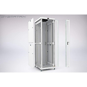 Sysracks 42U Server Rack Cabinet – 35" Deep Free Standing IT Enclosure with Air Control System, 4 Fans, PDU, Glass Door, Lockable Side Panels, and 1 Shelf for 19" Mount Equipment