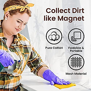 VEZAAM Tack Cloths - 12 Pcs, Remove Dust, Sanding Particles, Clean & Polish, Ideal for Woodworking & Painting, 18x36