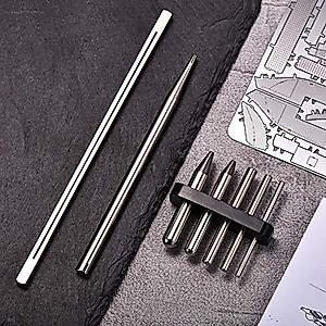 Hotop 7 Pieces Metal Model DIY Tool Sets Tab Edge Cylinder Cone Shape Bending Assist Tools Multi-functional Metal Model Bending kits for 3D Metal Jigsaw Puzzles Assembly