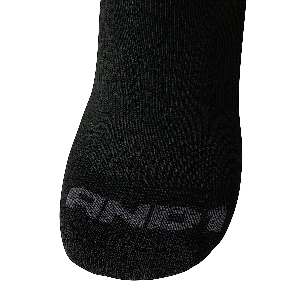 AND1 Men's Socks - Athletic Cushion Quarter Cut Ankle Socks (12 Pack), Size 6-12.5, Black/Grey