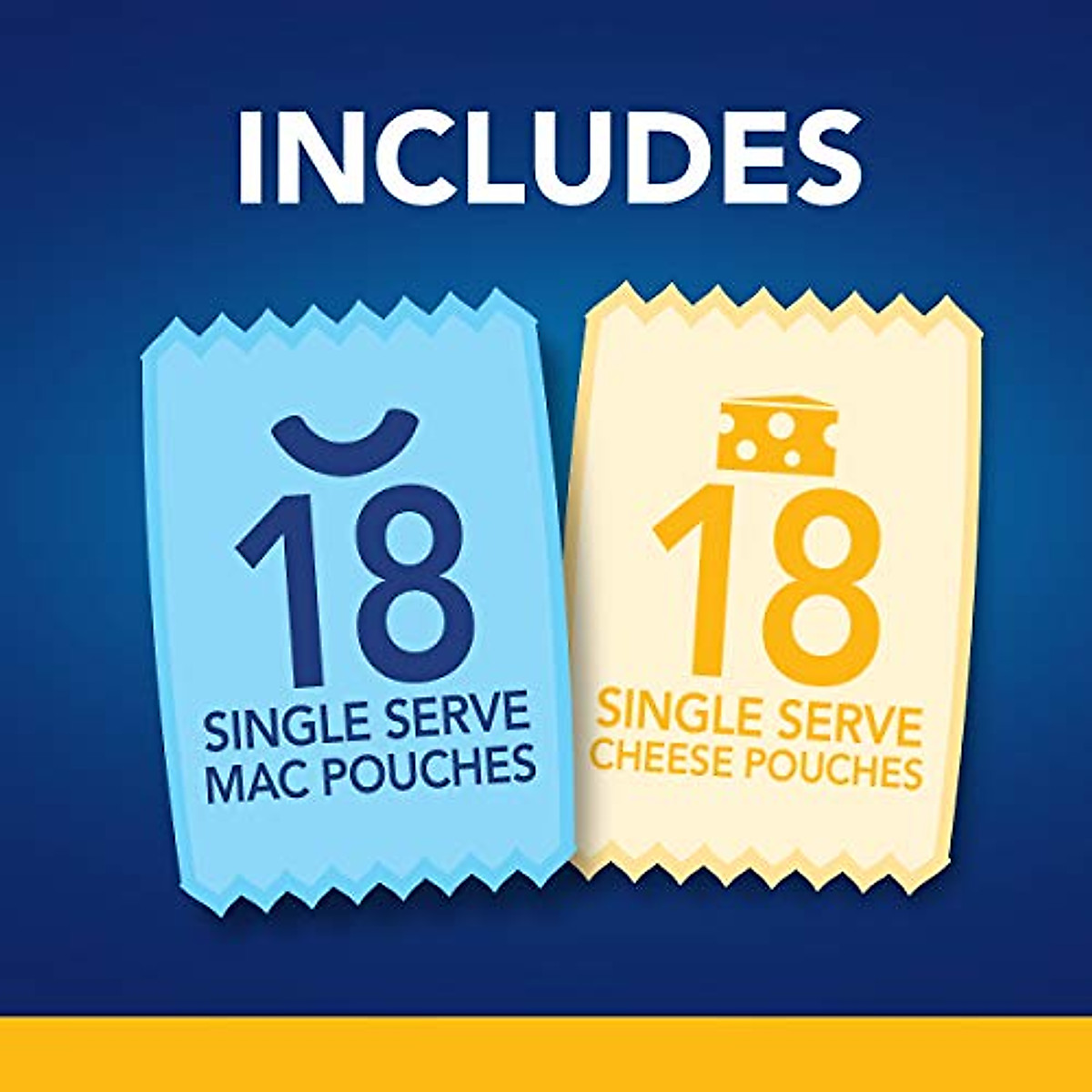 Kraft Easy Mac Original Flavor Macaroni and Cheese Meal (18 Pouches)