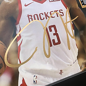 sufenvera Signed James Harden Memorabilia Film Photo Framed Poster,Basketball Star Artwork Collection,Gifts for James Harden Fans on Birthday Thanksgiving Christmas 10x8 Inches