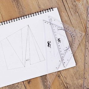 Mr. Pen- Triangle Ruler, Square and Ruler Set, Ruler Set, 3 Pack, Set Square, Geometry Set, Square Ruler, Protractor for Geometry, School Geometry Set, Math Protractor, Geometry Rulers, Math Ruler