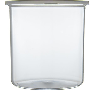Carlisle FoodService Products Classic Round Storage Container Crock with Lid for Kitchen, Restaurants, Home, Plastic, 2.7 Quarts, Clear