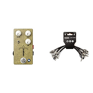 JHS Pedals Morning Glory V4 Overdrive Guitar Effects Pedal and MXR Patch Cables (3 Pack)