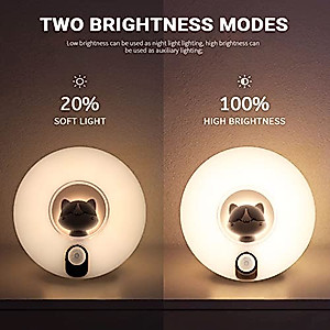 UYICOO Motion Sensor Night Light for Kids, Magnetic Adjustable Brightness Under Cabinet Lighting, 3000K USB Cordless Rechargeable Battery Lights Indoor for Hallway, Closet, Stair, Cabinet