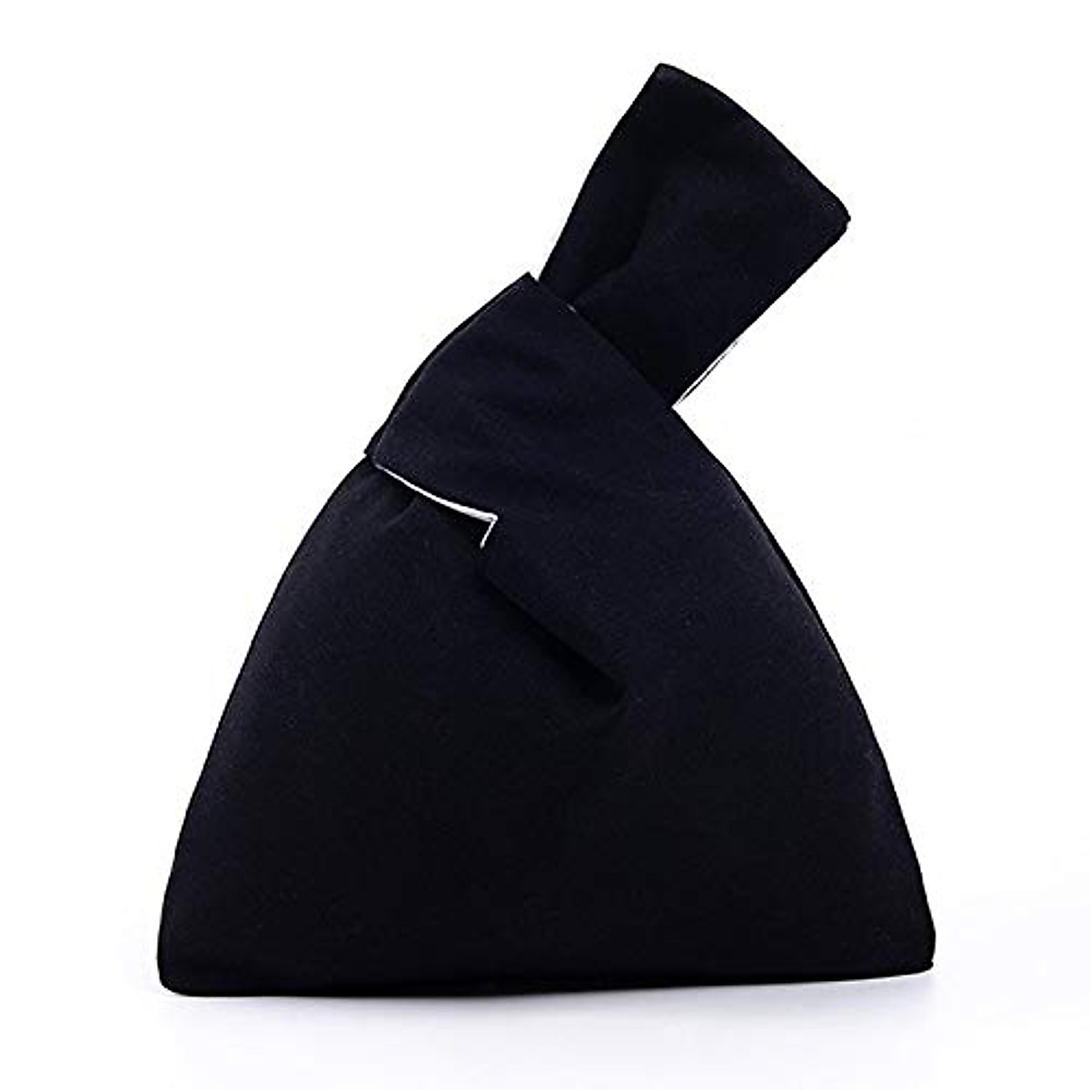 YINGKOR Cotton Canvas Plain Color Japanese Bag Wrist Wristlet Handbag Sleeve Knot Pouch Portable Purse Tote Gift Bag Pack (Collette)