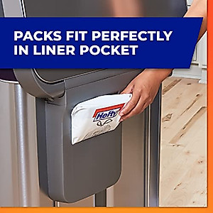 Hefty Made to Fit Trash Bags, Fits simplehuman Size H (9 Gallons), 100 Count (5 Pouches of 20 Bags Each)