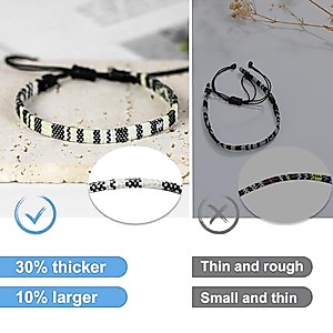 Mens Bracelet set Handmade Adjustable Size Easy to Wear Waterproof Bracelets Suitable for Surfer Suitable for Men as Gift (B)