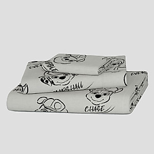 Franco Paw Patrol Kids Luxury Bedding Super Soft Premium Organic Cotton 3 Piece Sheet Set, Twin, (Official Nickelodeon Product)