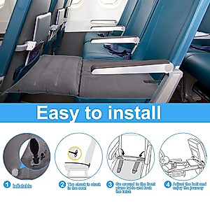 WERKON Multi-Purpose Portable Baby Travel Crib, Folds Down to The Size of a Water Cup.Toddler Airplane Travel Bed with Eye Mask and Earplugs,Travel Essentials Accessories for Kids(Gray)