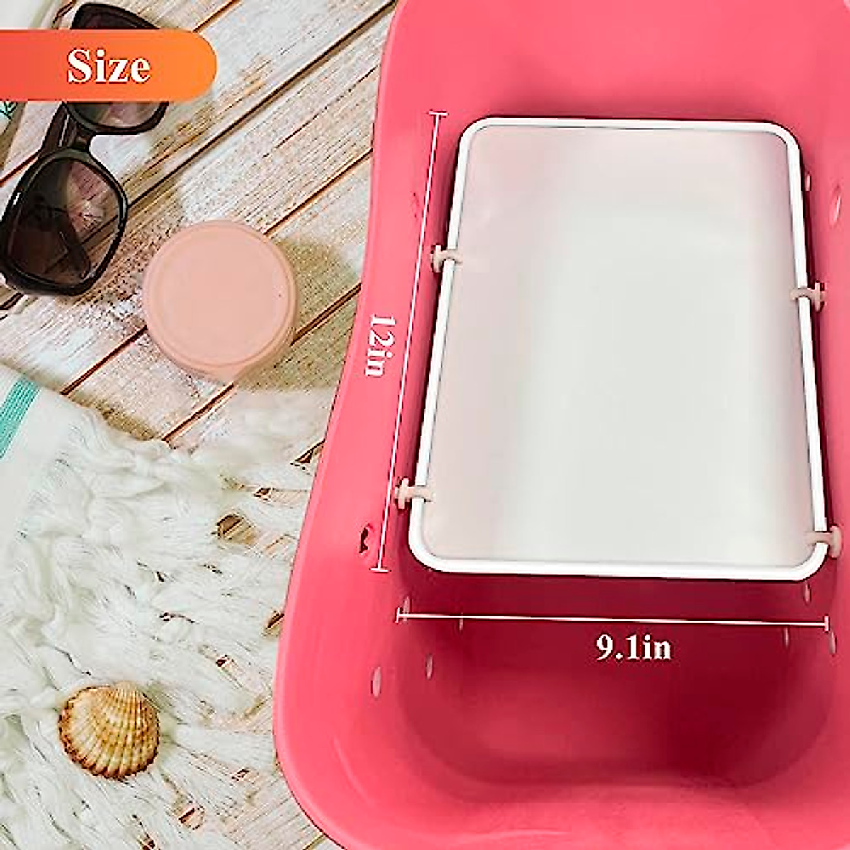 UQOOQFA Set of 2 Divider Tray for Bogg Bag Accessories for Bogg Bags Help with Organizing Your Bogg Bag and Divide Space Accessories (White)