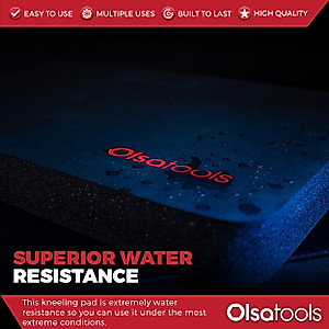 Olsa Tools Mechanics Kneeling Pad | Protection Knee Pads | Kneeling Work Mat | Under Car Mat | Creeper Pad | Work Pad | Foam Pad | 18" x 11" x 1"