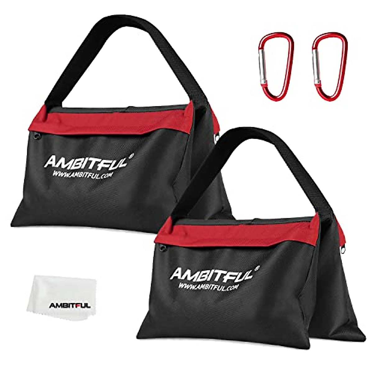 AMBITFUL Set of Four Heavy Duty Sand Bag Photography Studio Video Stage Film Sandbag Saddlebag for Light Stands Boom Arms Tripods