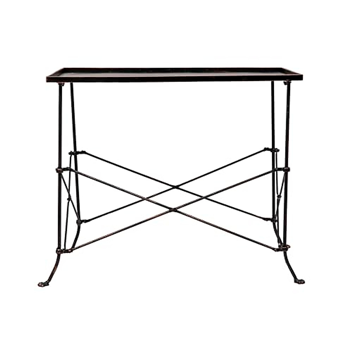 Creative Co-op HD6145 Rectangle Metal Accent Table, 27", Bronze