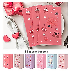 HolidayIdeas 36 Pack Paper Gift Bags Valentine’s Day Party Favors Goodie Bags for Kids Adult Paper Treat Bags for Wrapped Gifts Party Supplies Decoration