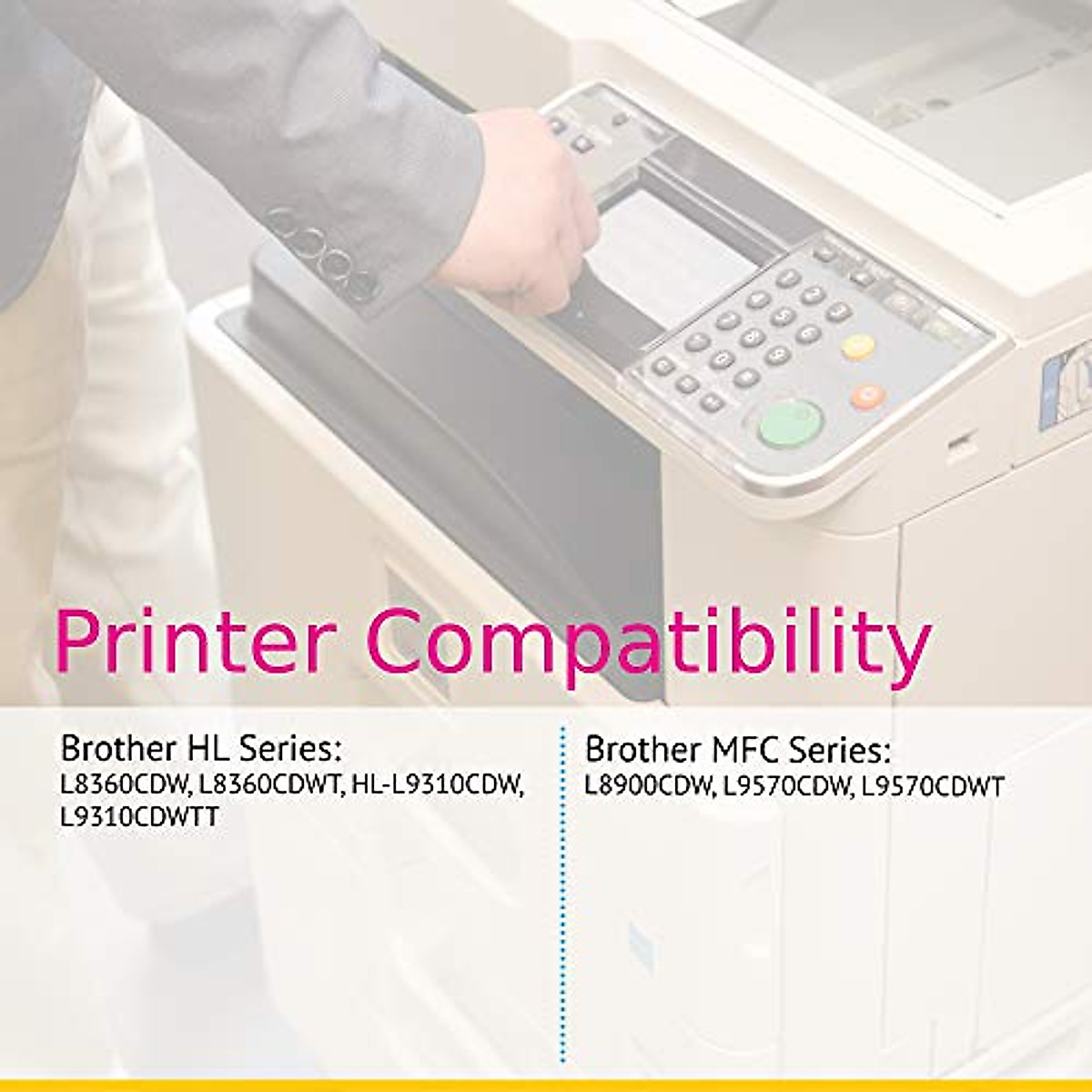 CS Compatible Toner Cartridge Replacement for Brother TN436 TN-436 TN436BK TN436C TN436M TN436Y for HL-L8360CDW / L9310CDW MFC-L8900CDW / L9570CDW 4 Color Set