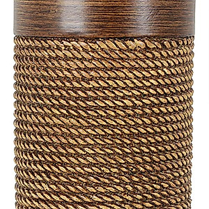 Decor Therapy TL15455 Cali Rope Wrapped Polyresin Accent Lamp, Natural, Faux Wood