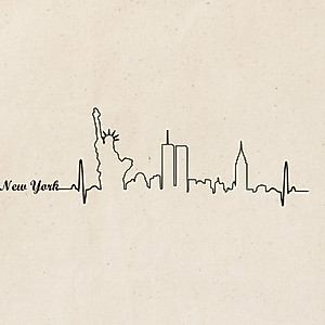 CafePress New York Heartbeat Letters Tote Bag Canvas Tote Shopping Bag