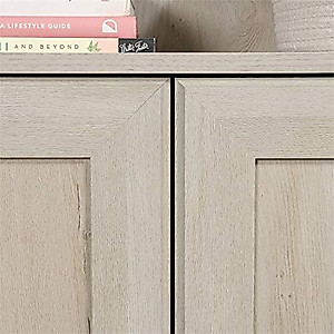 Sauder Miscellaneous Bookcase with Doors, L: 35.28" x W: 13.23" x H: 69.76", Chalked Chestnut finish