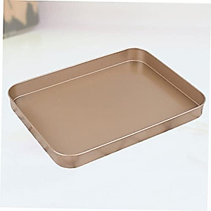 FURLOU 10 Square Pan Bread Oven Mini Oven Mini Loaf Pan Nonstick Loaf Pan Baking Cookie Sheets Pans Oven Cake Pan Cake Mold Pan Baking Tray Bakeware Bread Pan Baking Tools Golden Oval Plate