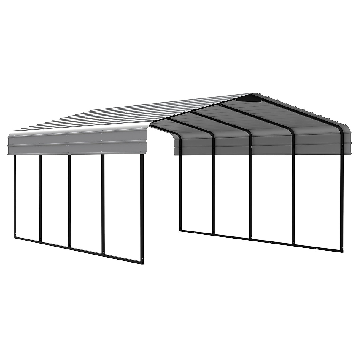 New Yard Carport 12 x 20 x 7 ft Sturdy All-Steel Heavy Duty Canopy Shelter with Metal Frame for Parking a Car, SUV, Truck, Boat, Motorcycle, and Other Vehicles Outdoor in Your Driveway