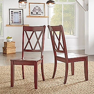 Inspire Q Eleanor Double X Back Wood Dining Chair (Set of 2) by Classic Grey