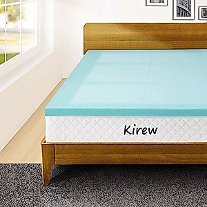 Memory Foam 2 Inch Foam Mattress Topper Full Size, Pad Gel Infused Bed Topper Double