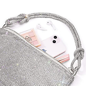 WLLWOO WLLWOO Rhinestone Purses Clutch For Women-Chic Evening Bags,Shiny Crossbody Handbags For Party Club Wedding