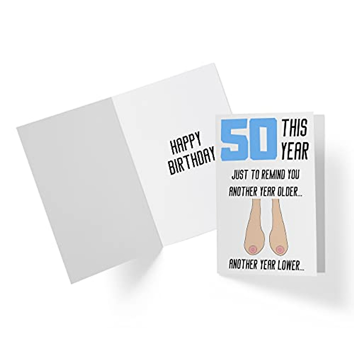 Funny Offensive Rude Sarcasm 50th Birthday Cards for Women, Girlfriend, Sister, Mom, Wife – Offensive Birthday Cards 50 Years Old – Offensive Rude Sarcasm Birthday Cards 50th Anniversary