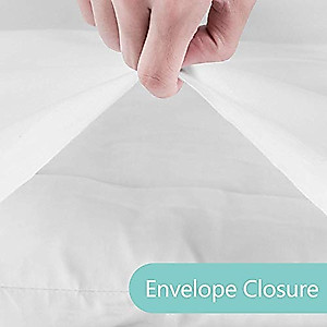 TILLYOU Toddler Bed Pillow with Pillowcase, Ergonomic Cotton Baby Pillow for Sleeping,Kids Travel Pillow with Case, 13”x18”, White