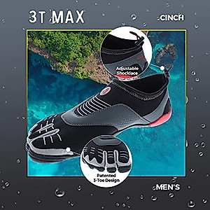 Body Glove Mens Water Shoes | 3T Cinch Mens Barefoot Water Shoes - Quick-Dry Durable Mens Beach Shoes Swim Shoes Aqua Shoes Slip-On
