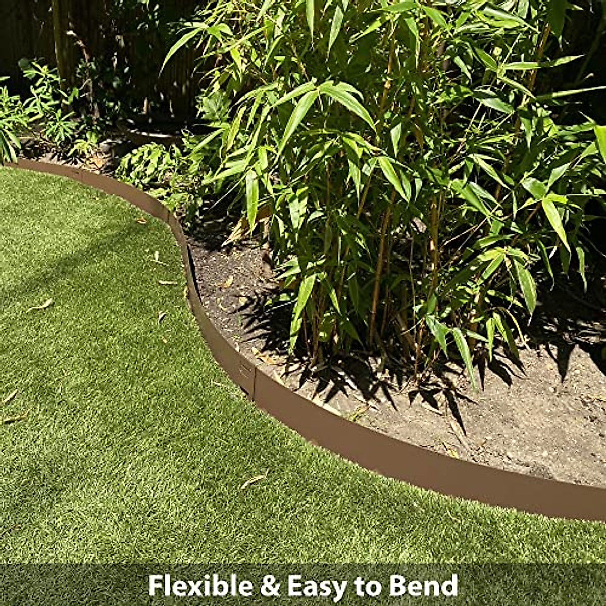 CORE Edge Lawn Edging | Flexible Decorative Steel Garden Lawn Edging in 4" Fascia | 5X 3.28', 16.25 Linear Feet (Corten, 4")