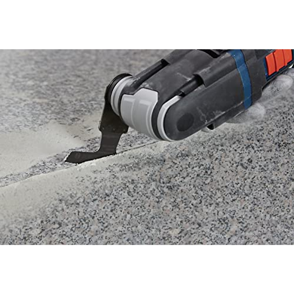 BOSCH OSM212K 2-1/2 In. StarlockMax Oscillating Multi Tool Soft Materials High-Carbon Steel Knife Segmented Blade for Extreme-Duty Applications Removing Sealants, Cutting Carpet, Cardboard, Shingles