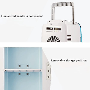 ROLTIN Mini Fridge Mini Fridge Cooler & Warmer 6L Capacity, Compact, Portable And Quiet For Car Home Office Dorm Skincare Cosmetics(Color:White) (Blue)