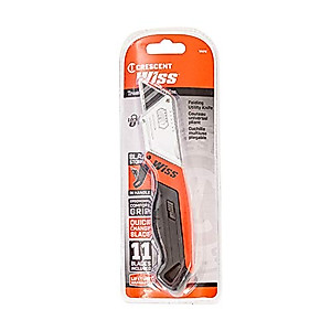 Crescent Wiss Quick-Change Folding Blade Utility Knife - WKF2, Black